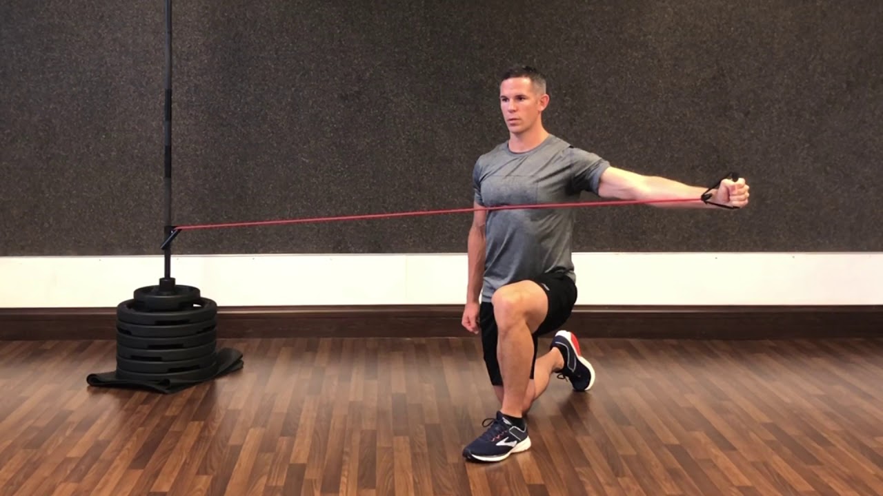 Resistance Band Half Kneeling Anti Rotation Pull - YouTube