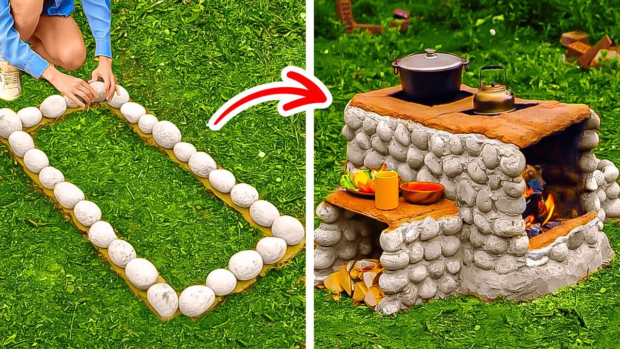 DIY Oven Made Out Of Clay For Outdoor Cooking - YouTube