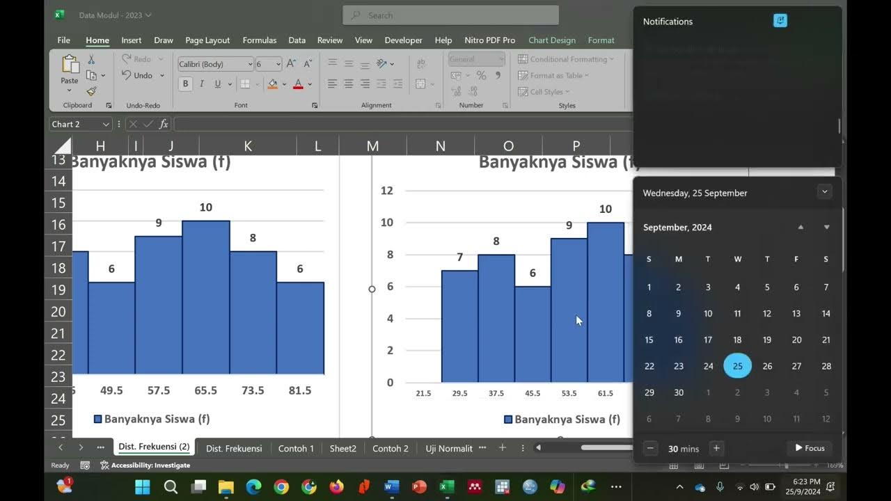 Penyajian Data dengan Membuat Histogram & Polygon Menggunakan Bantuan Microsoft Excel - YouTube