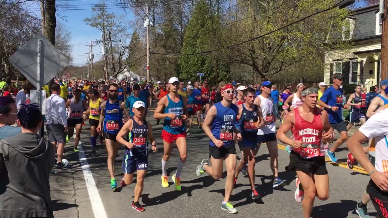 2017 Boston Marathon spectator video - YouTube