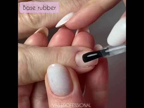 Como hacer refuerzo de la uña natural con rubber base en la técnica ...