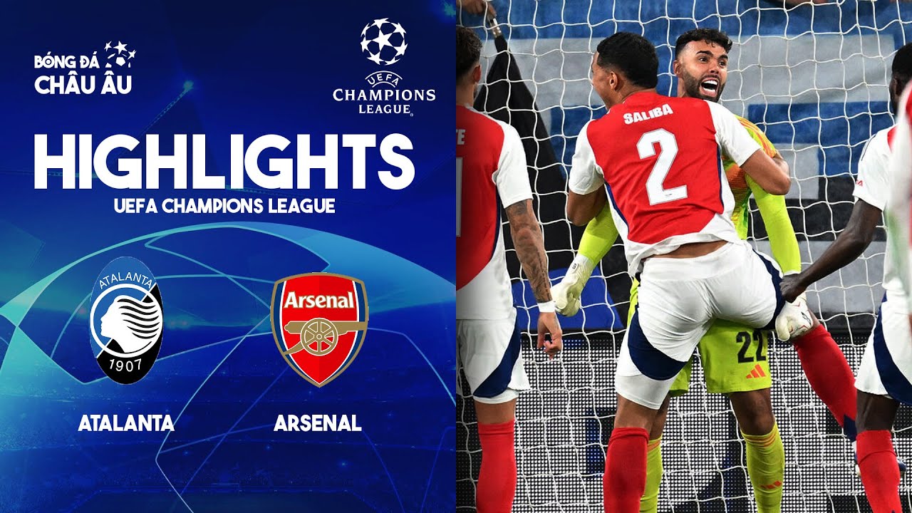 Highlights | ATALANTA vs ARSENAL | Người hùng David Raya | Champions League 2024/25 - YouTube