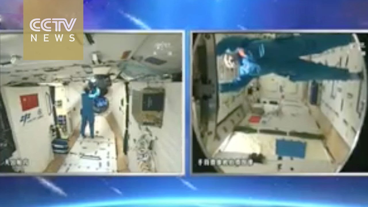 Historic moment! Two astronauts onboard Shenzhou-11 spacecraft enter ...