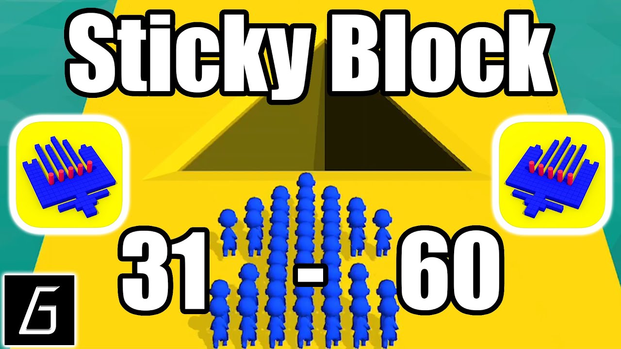 Sticky Block Gameplay - Levels 31 - 60 (iOS - Android) - YouTube