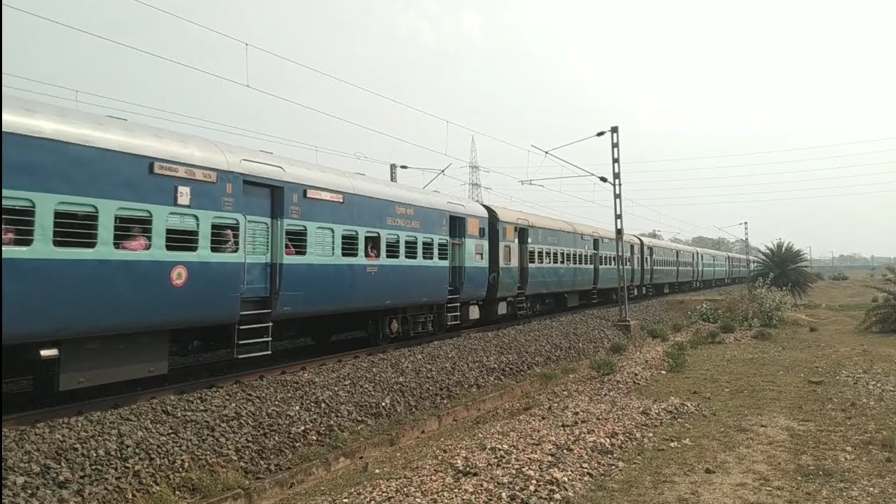 Blue ICF Coach Train Swarna Rekha Express With AJJ WAP4 22693 - YouTube