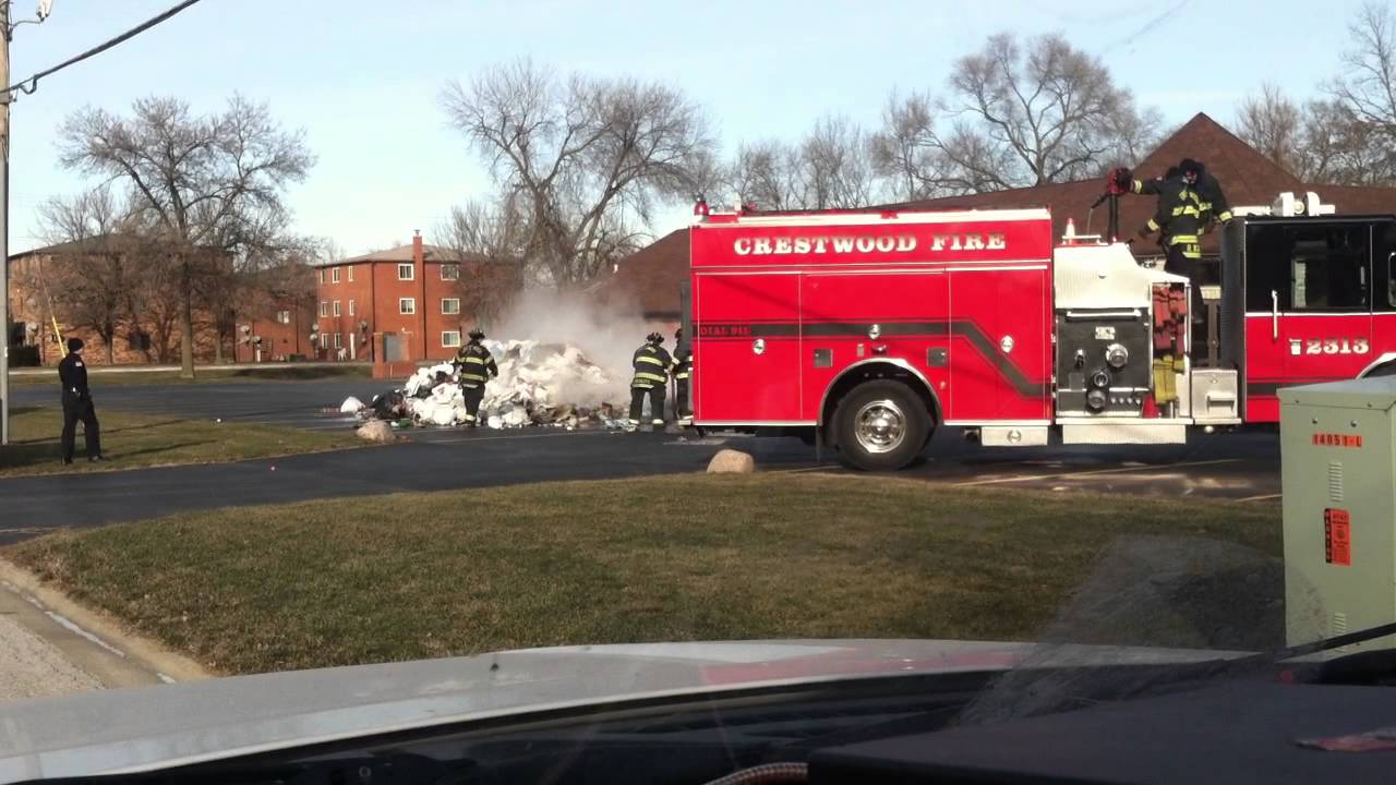 Allied Waste Of Crestwood Trash fire - YouTube