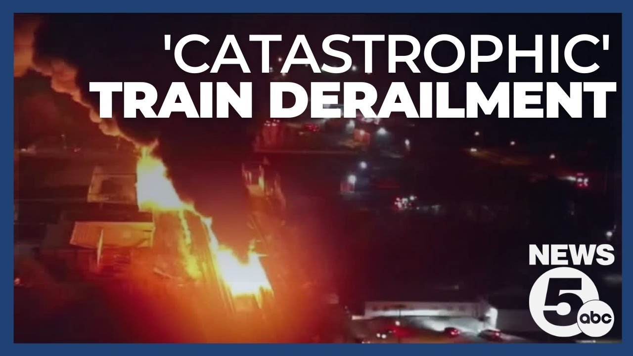 Fire caused by train derailment in Ohio ongoing, residents must ...