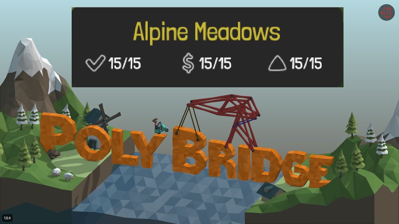 Poly bridge walkthrough - 1/7 Alpine Meadows - YouTube