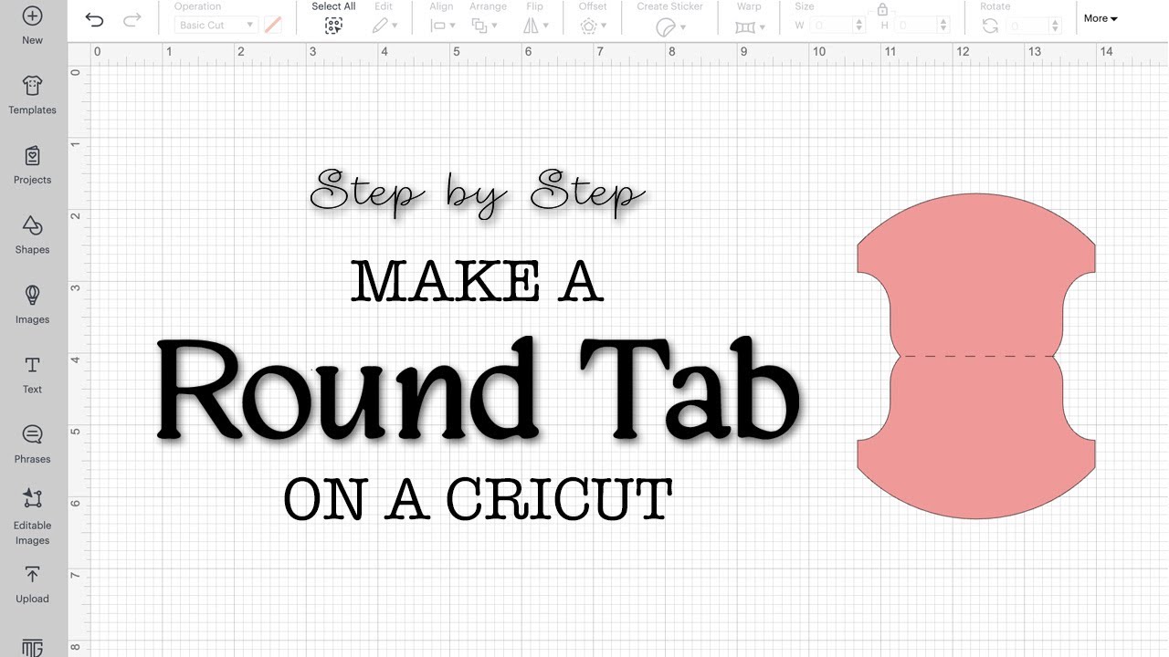 Make a Round Tab on a Cricut - YouTube