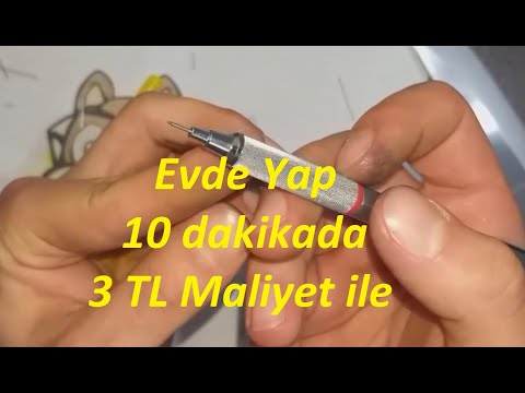 Uçlu Kalemin Yamulan - Sıkışan Ucuna Yeni Uç Yapmak | Evde 3 liraya! Rotringin Ucu Yamuldu!
