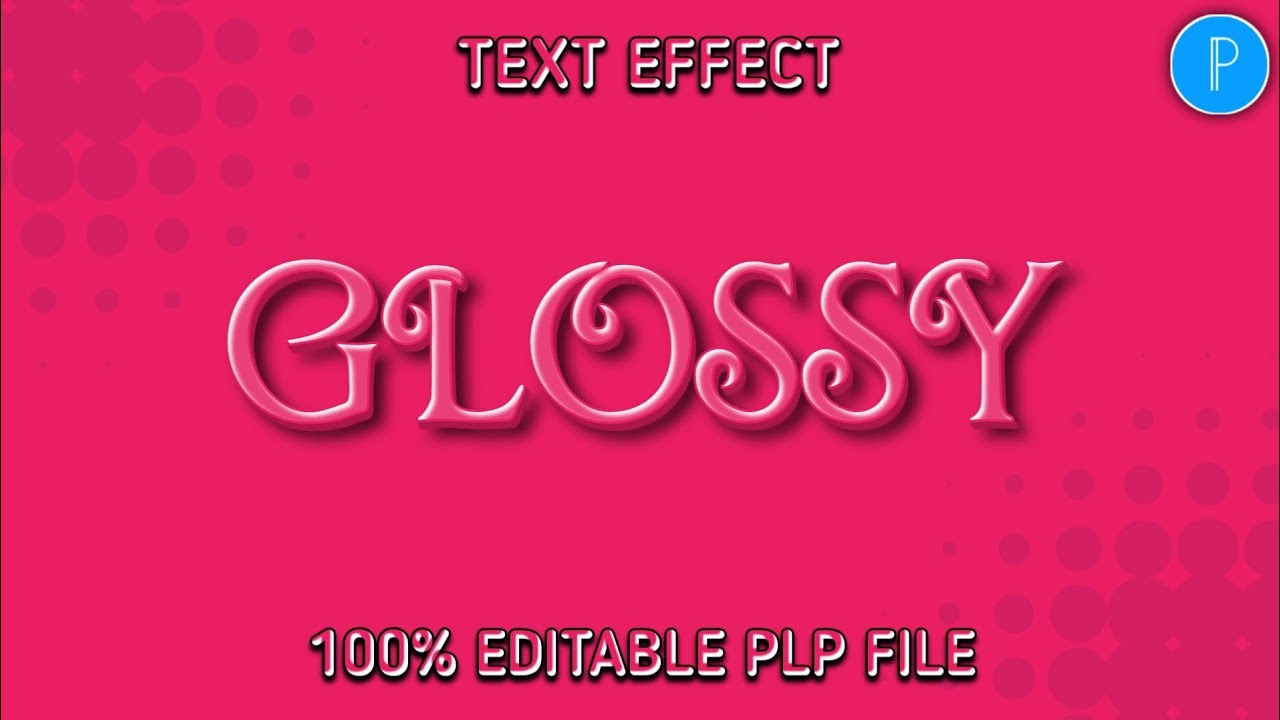 100% Editable! Glossy Text Effect | Free PLP File - YouTube