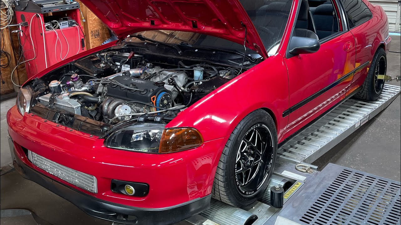 Stock D16y8 Turbo On The Dyno - YouTube