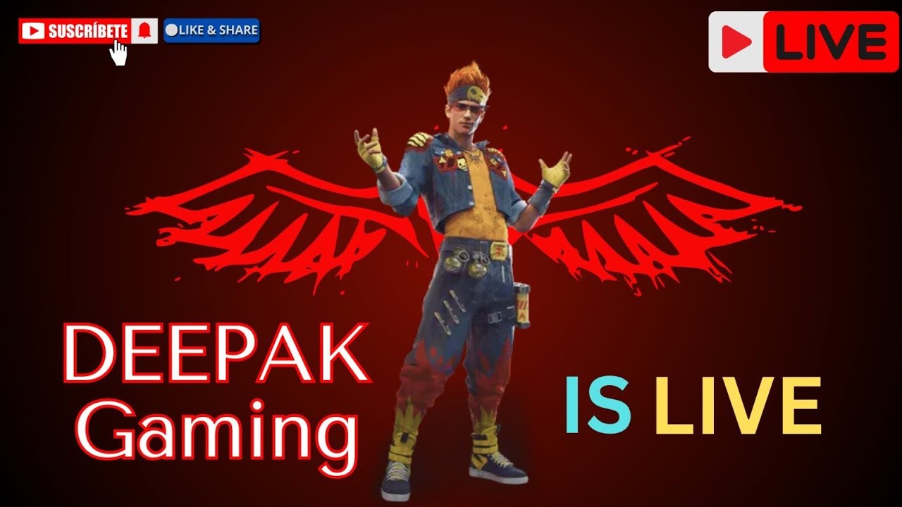 (Deepak gaming gf@free fire live in video support🙏😔 me subscribe🤯 me ...