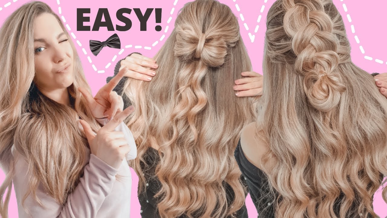 How to BOW HAIRSTYLE on your own - How to make a COOL HAIR BOW - Prom ...