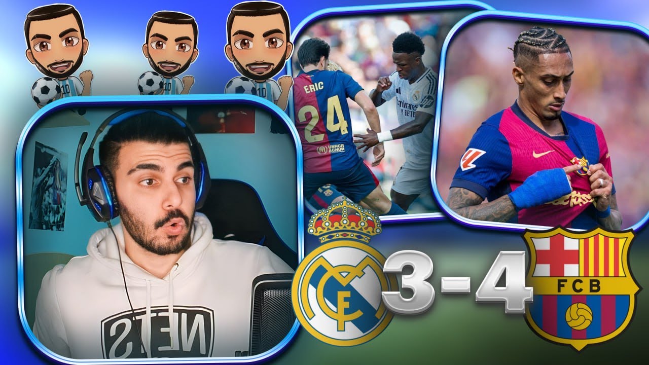 🚨بررسی بازی الکلاسیکو بارسلونا 4 - رئال مادرید 3 : هتریک امباپه مانع ...