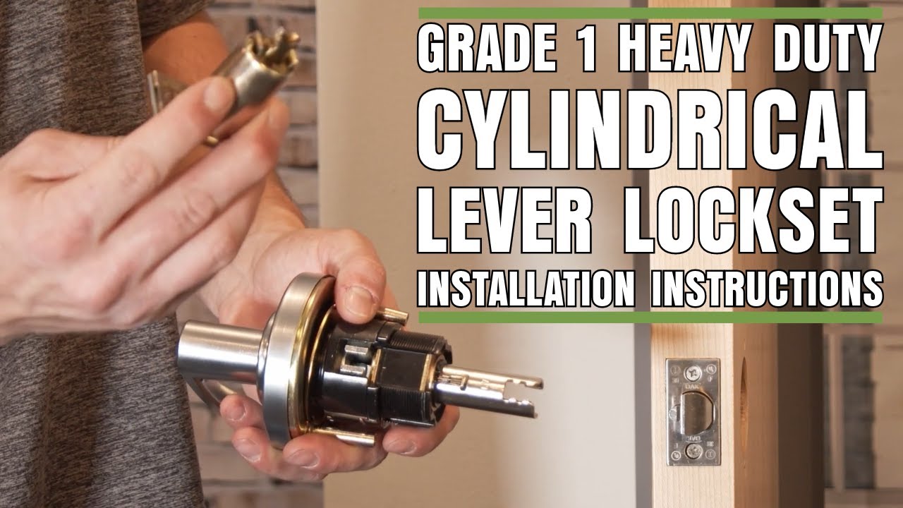 Installation Instructions for Oak 1CL Cylindrical Lever Lockset - YouTube