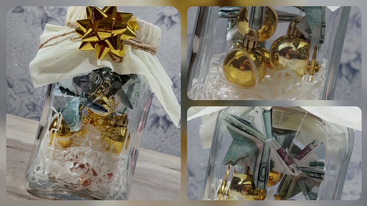 Необычный подарок на новый год. Как красиво подарить ДЕНЬГИ - YouTube