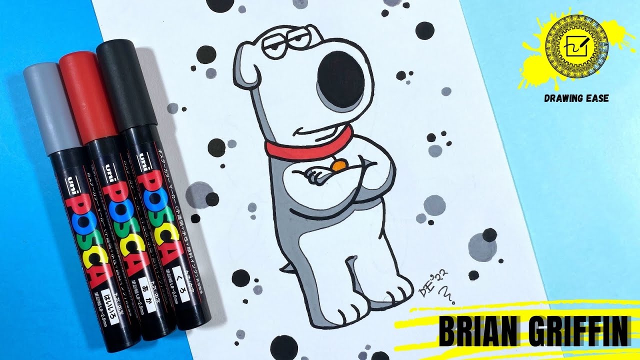 How To Draw Brian From Family Guy Step By Step | Brian Griffin - YouTube