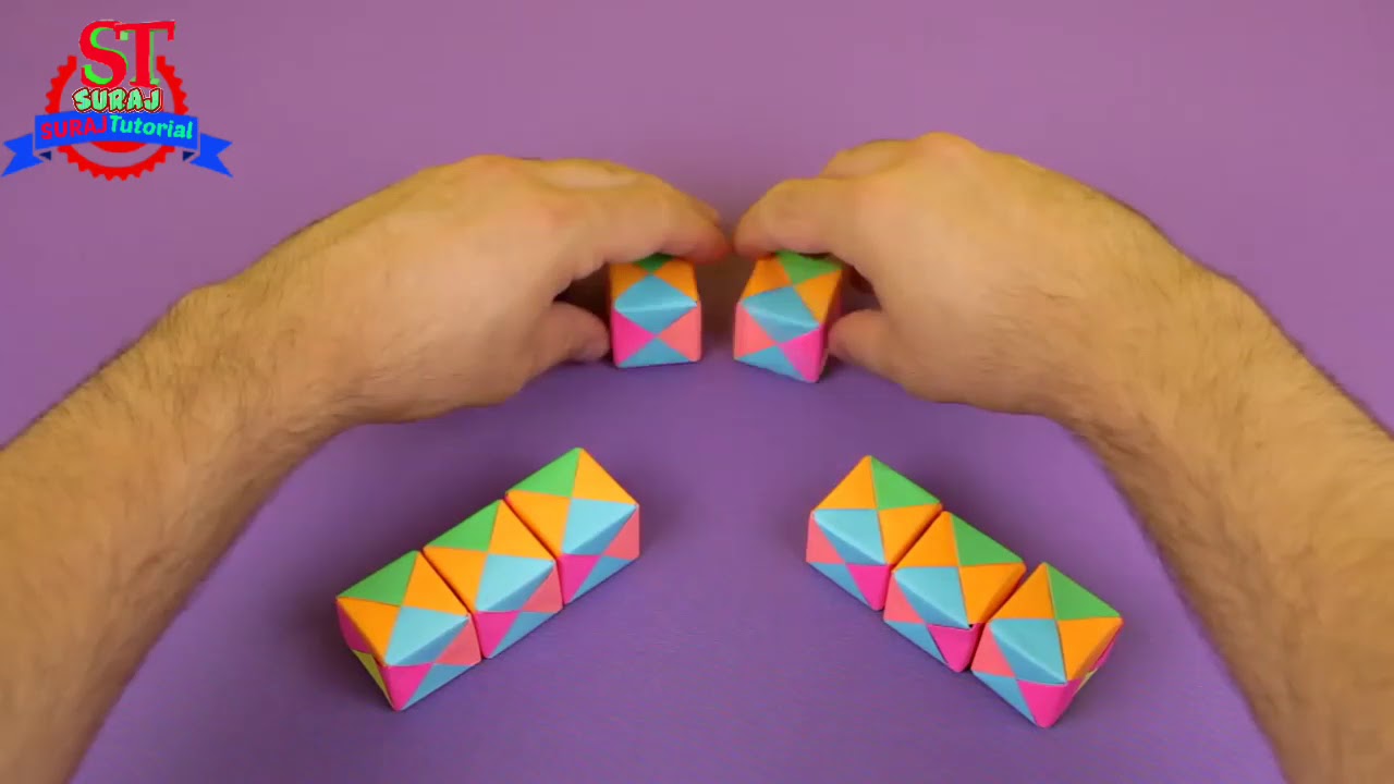 How to make a paper infinite magic cube very easily - YouTube