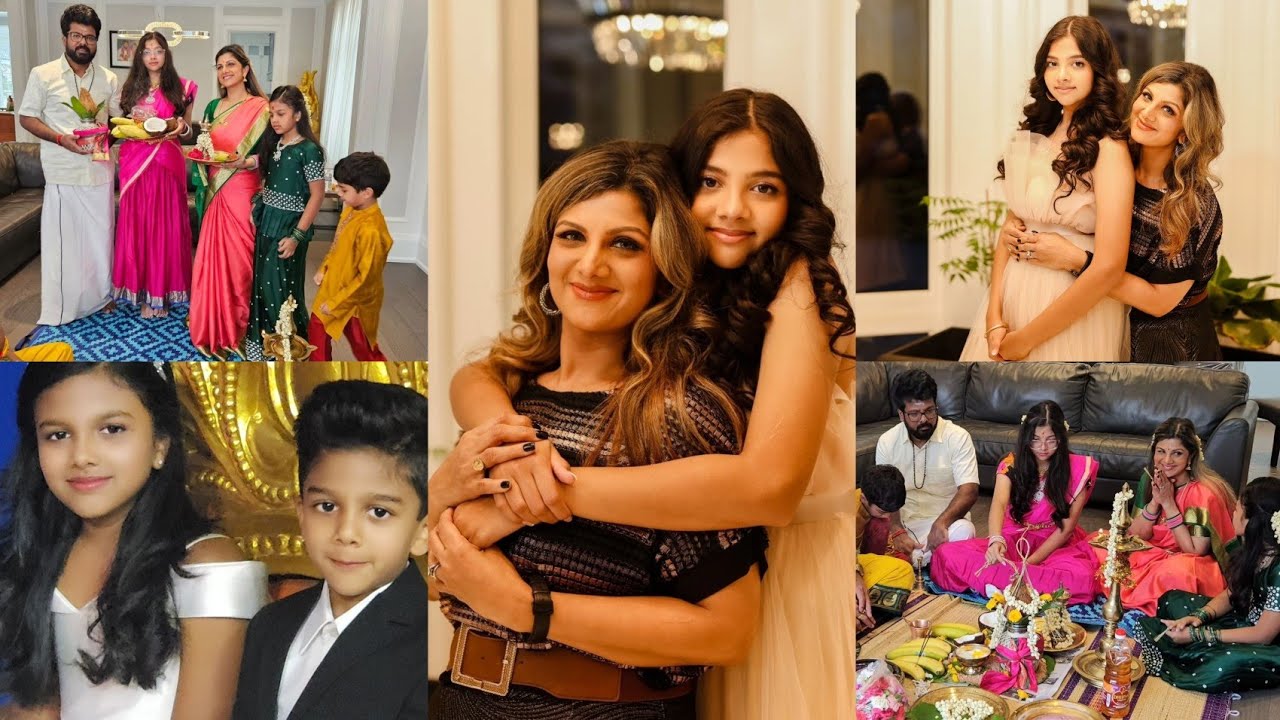 Actress Rambha Shares Beautiful Moments With Daughter Husband Family ...
