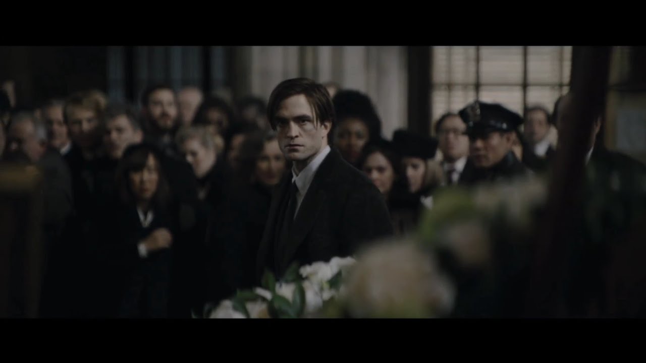The batman Riddler crash the funeral scene clip - YouTube