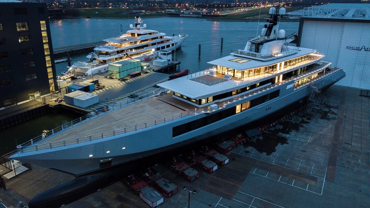 In the spotlights: Oceanco's 109m/ 357'6" Seven Seas (Y720) - YouTube