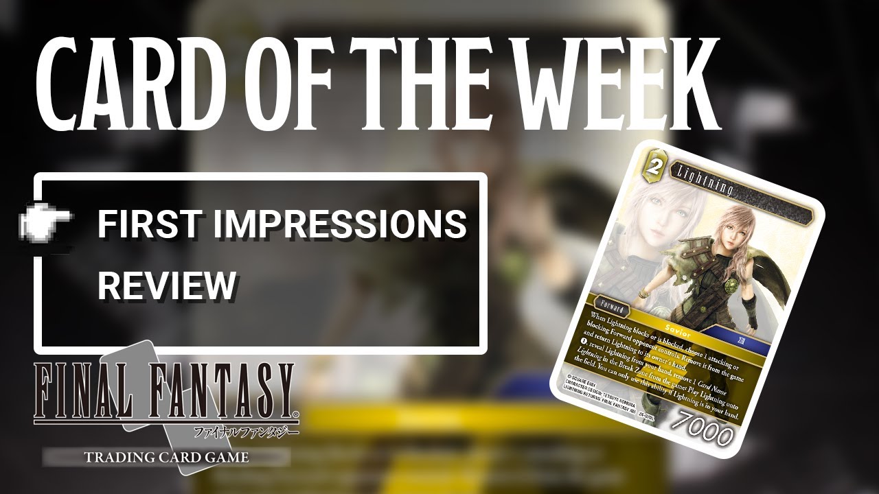 Final Fantasy TCG Hidden Legends | Card of the week: Lightning - YouTube