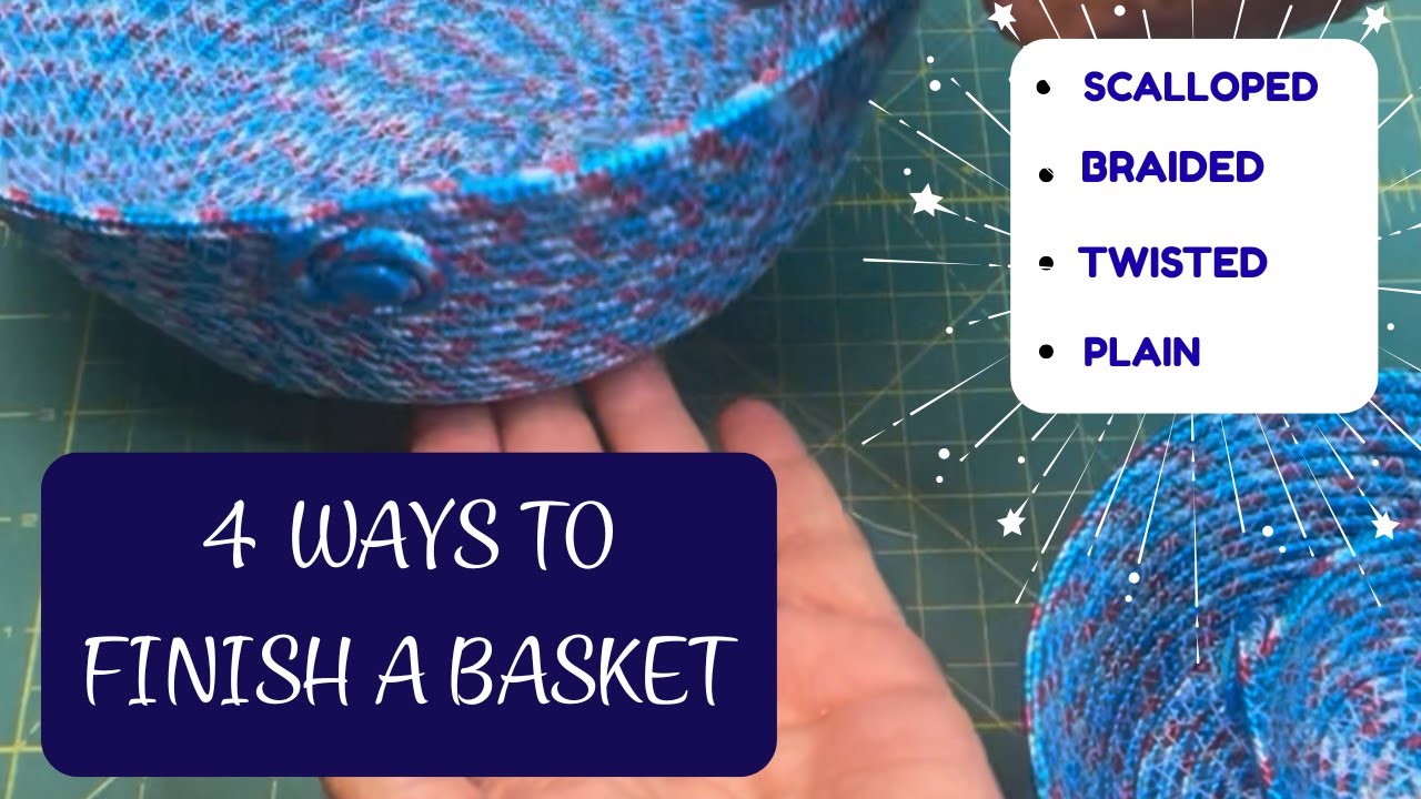How To Sew A Rope Basket | Finish 4 Different Ways - YouTube