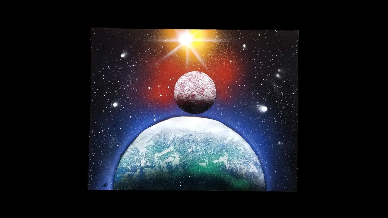 In Earth's Orbit - Spray Paint Art - YouTube