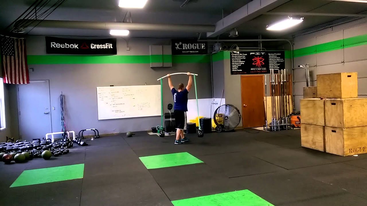 Banded PVC shoulder stability exercise - YouTube