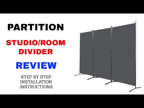 INDOOR ROOM DIVIDER STUDIO DIVIDER 3-Panel Folding Partition Screen 102\