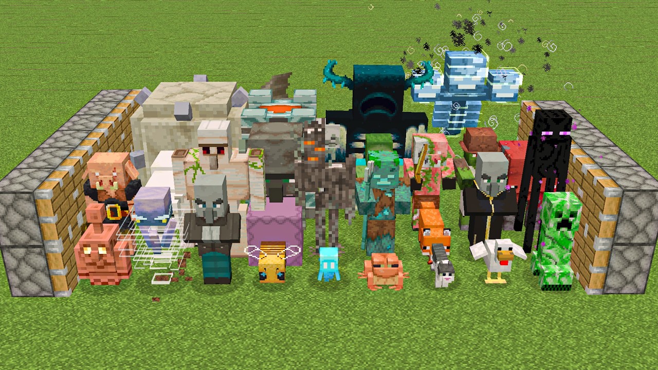 All NEW minecraft mobs combined = ? - YouTube