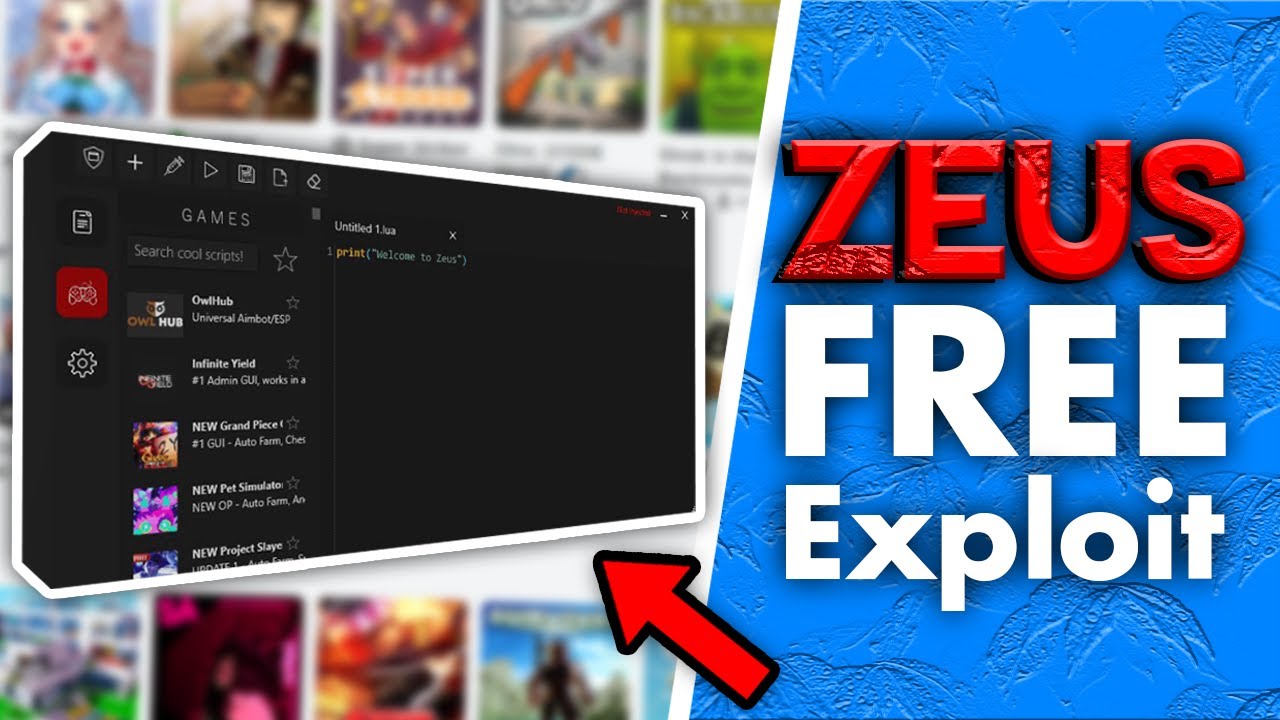 No Keysystem Best Roblox Exploit Zeus 2023 Level 8 Script Executor And 200 Game Scripts Gui