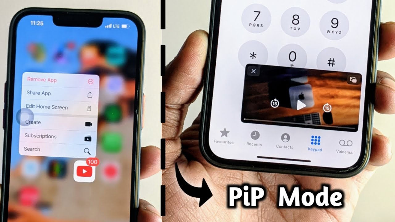 How to enable pip mode in YouTube in iPhone - YouTube
