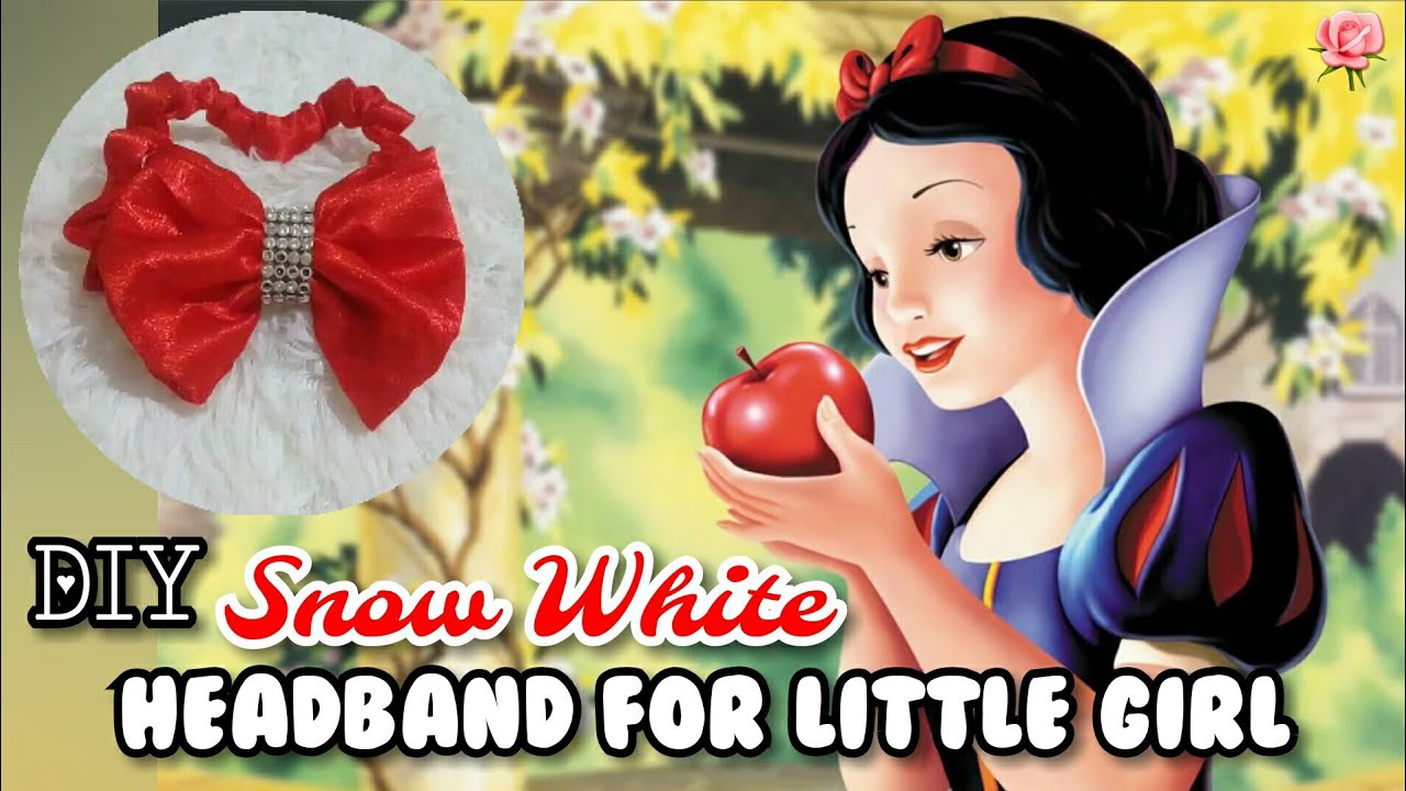 HOW TO MAKE A SNOW WHITE HEADBAND FOR LITTLE GIRL // PART 1 - YouTube