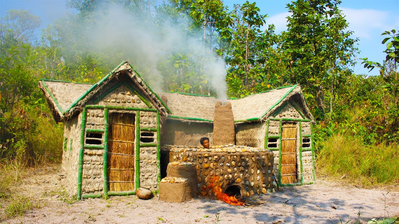 Build Mud House In Forest Hill And Build Heated Swimming Pool In Front ...