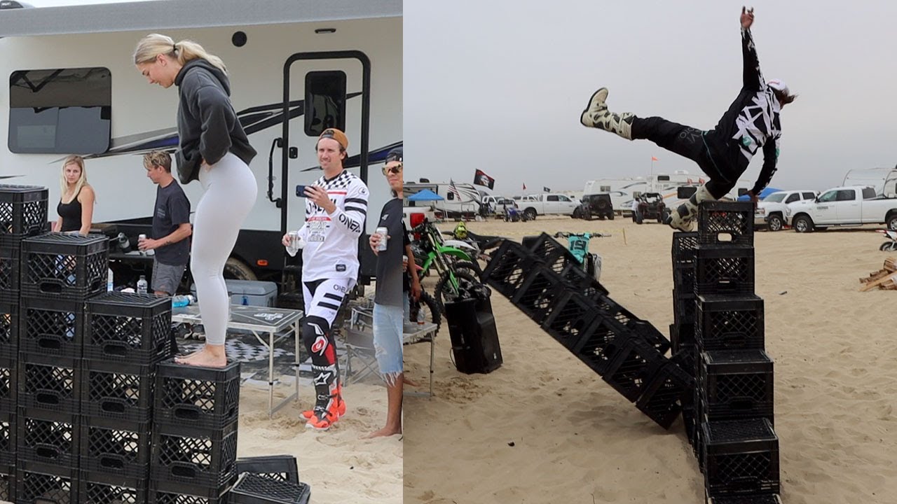 Crate Challenge At Pismo Beach With Buttery Films! - YouTube