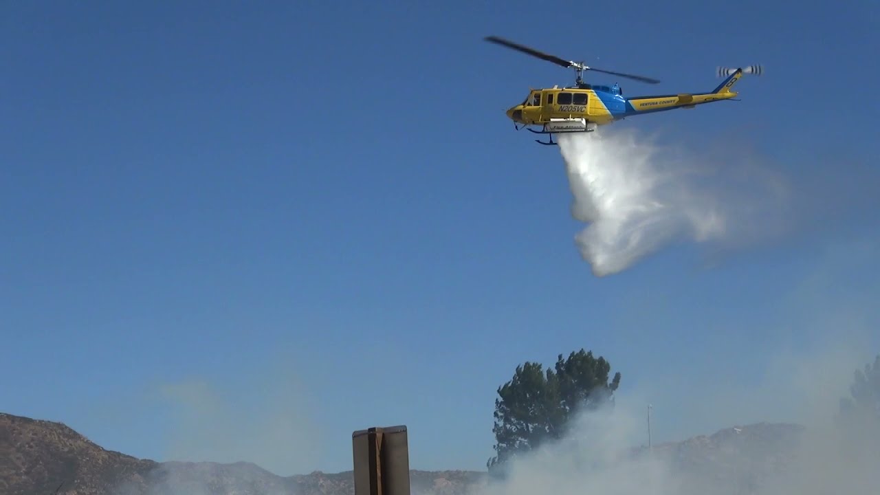 Ventura County Fire Department executing perfect water drop with ...