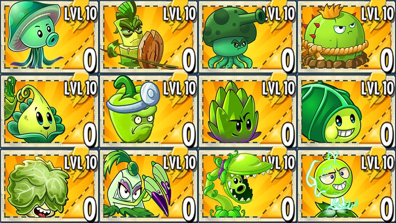 Plants vs Zombies 2 - All GREEN Premium Plant Power-Up vs PvZ 2 Team ...