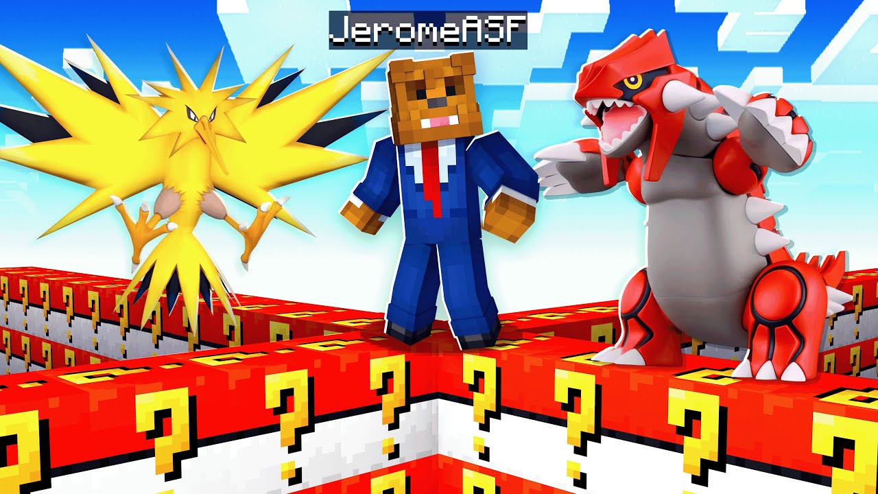 Catching OP Pokemon In Minecraft Lucky Block Walls - YouTube