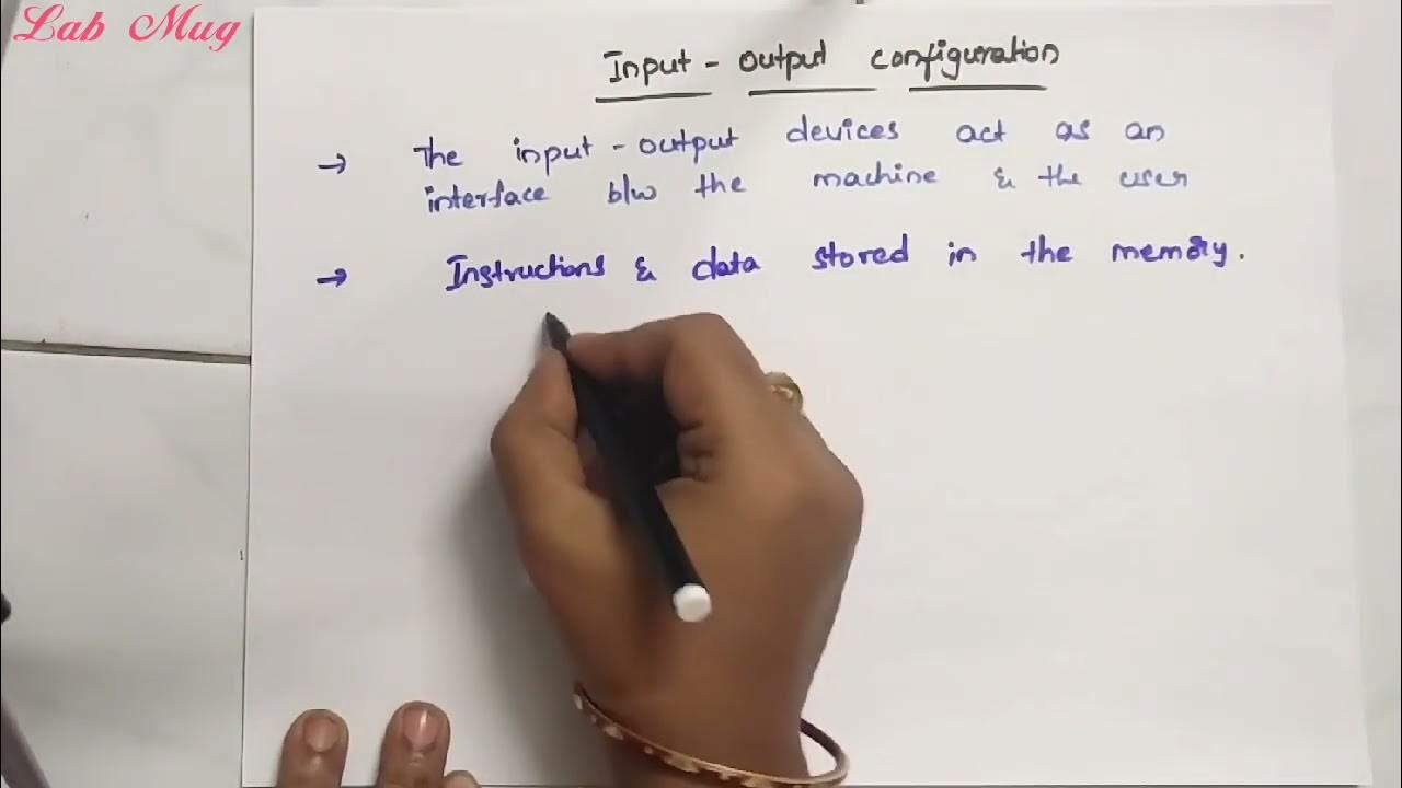Input Output configuration in computer Architecture|| COA class in ...