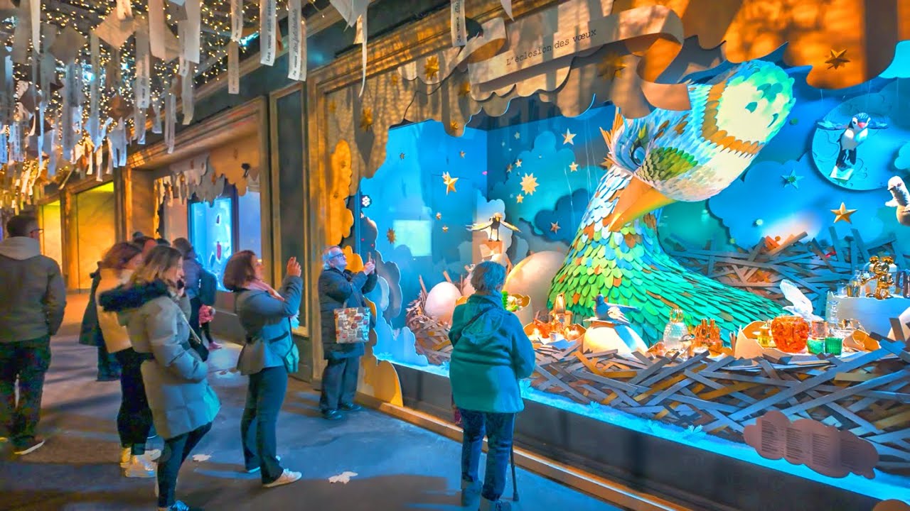 The Best Paris Christmas Window Displays 2023 🎁 Paris, France 🎅 4K HDR ...