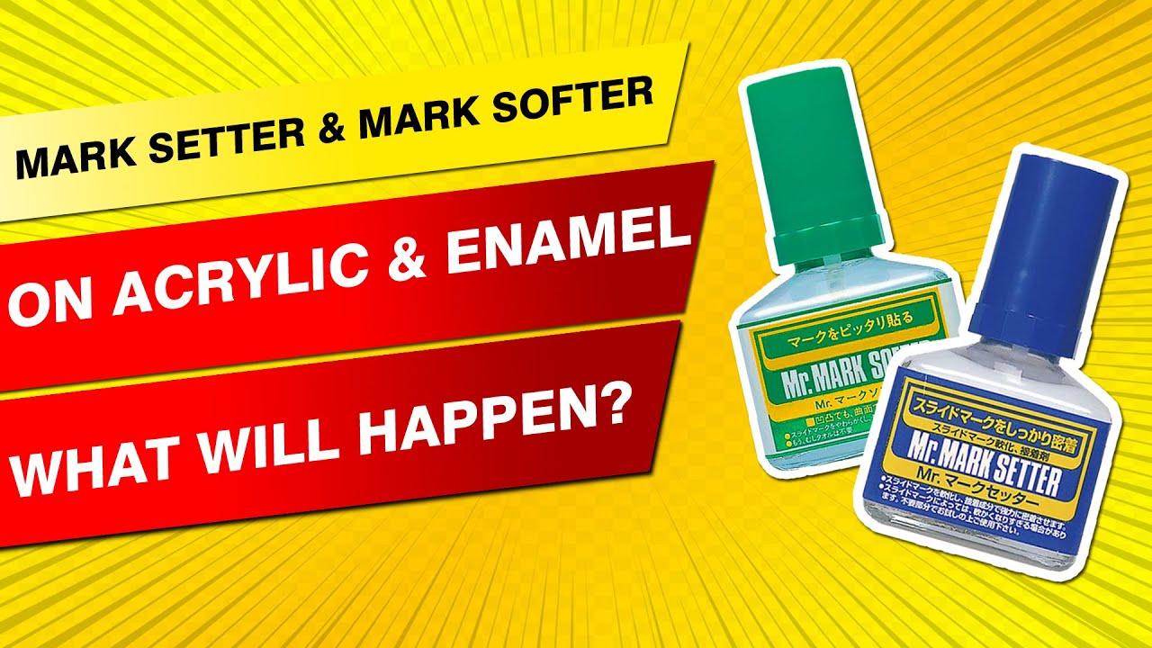 I TRIED MARK SETTER & MARK SOFTER ON ACRYLIC & ENAMEL - GUNPLA ...