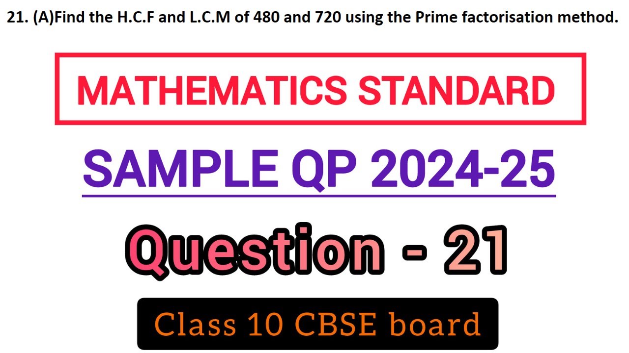 find the hcf and lcm of 480 and 720 using the prime factorization ...