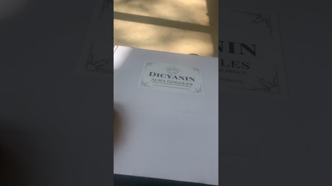 My new dicyanin goggles - YouTube