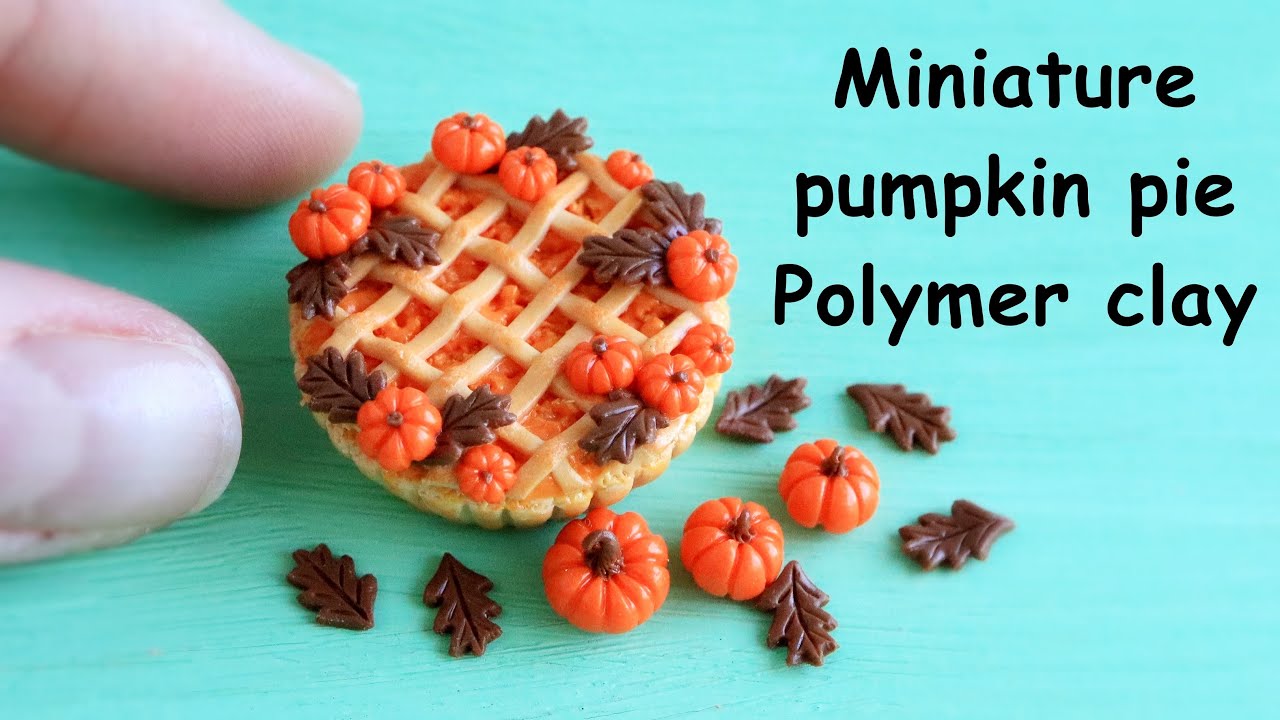Miniature pumpkin pie🧡Polymer clay - YouTube