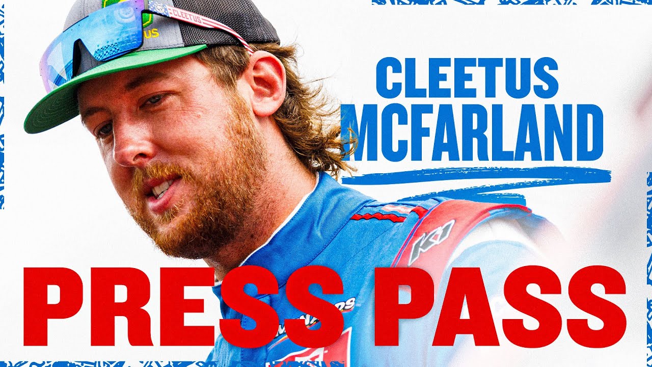 Press Pass: Cleetus McFarland's live press conference at Talladega ...