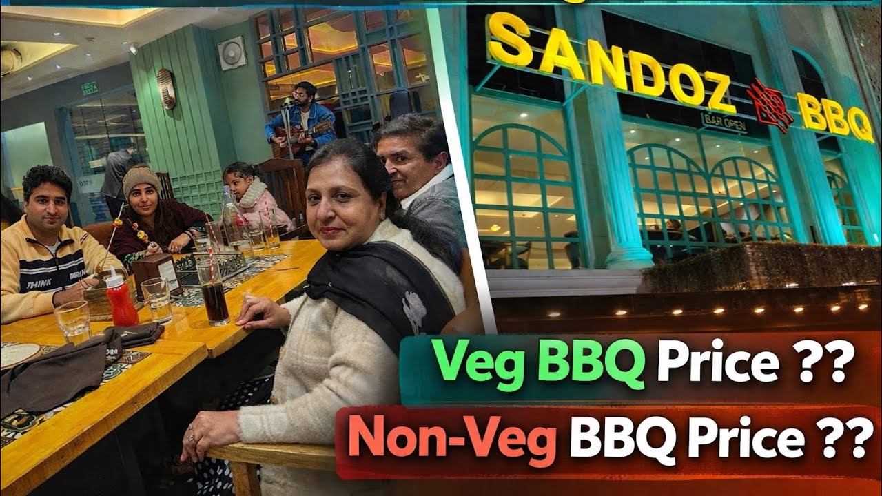 Sandoz BBQ Janakpuri Vlog | Is It Worth the Price? Veg & Non-Veg Buffet ...