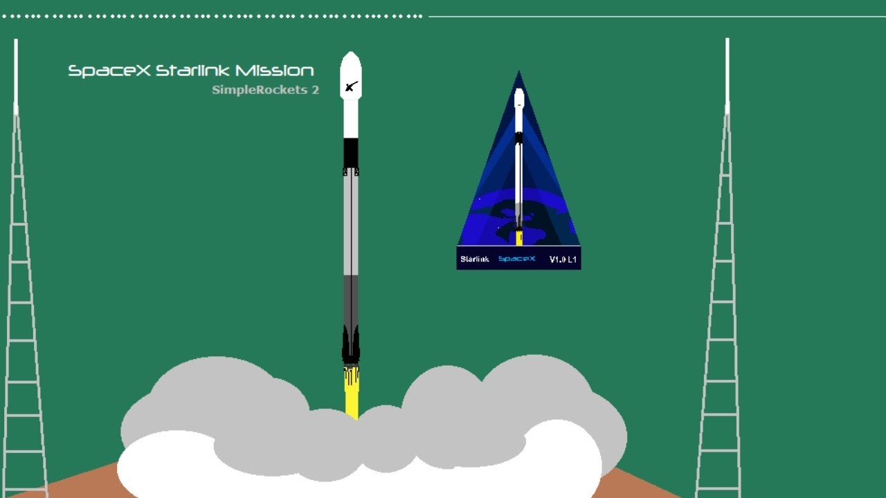 SpaceX Starlink Mission In SimpleRockets 2 (SR2)!! - YouTube