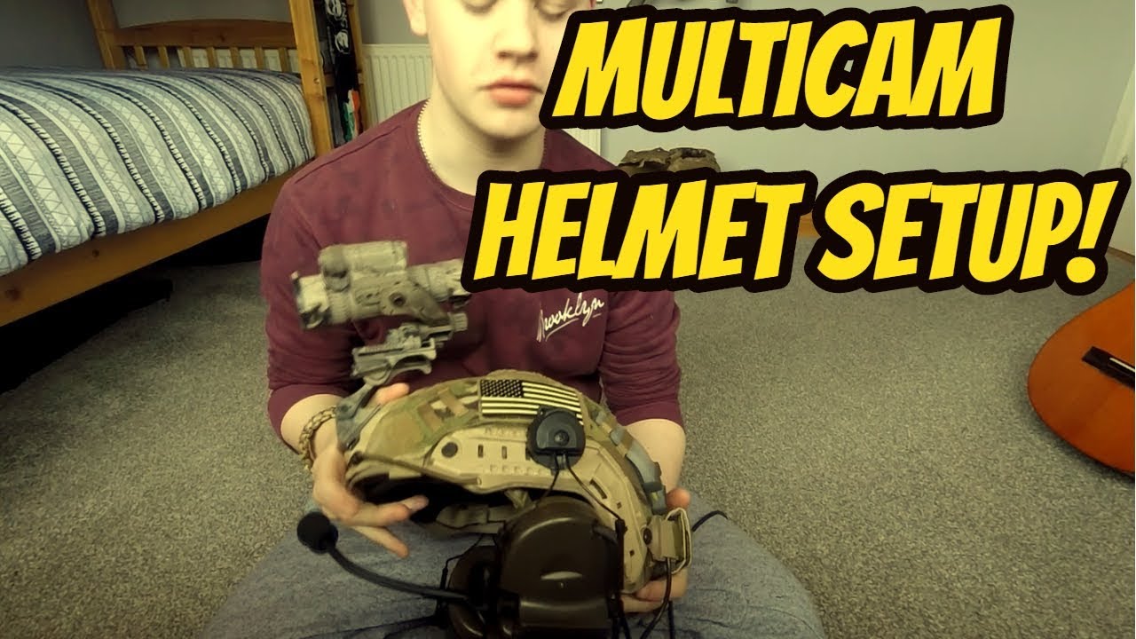 2018 MULTICAM HELMET SET UP - YouTube
